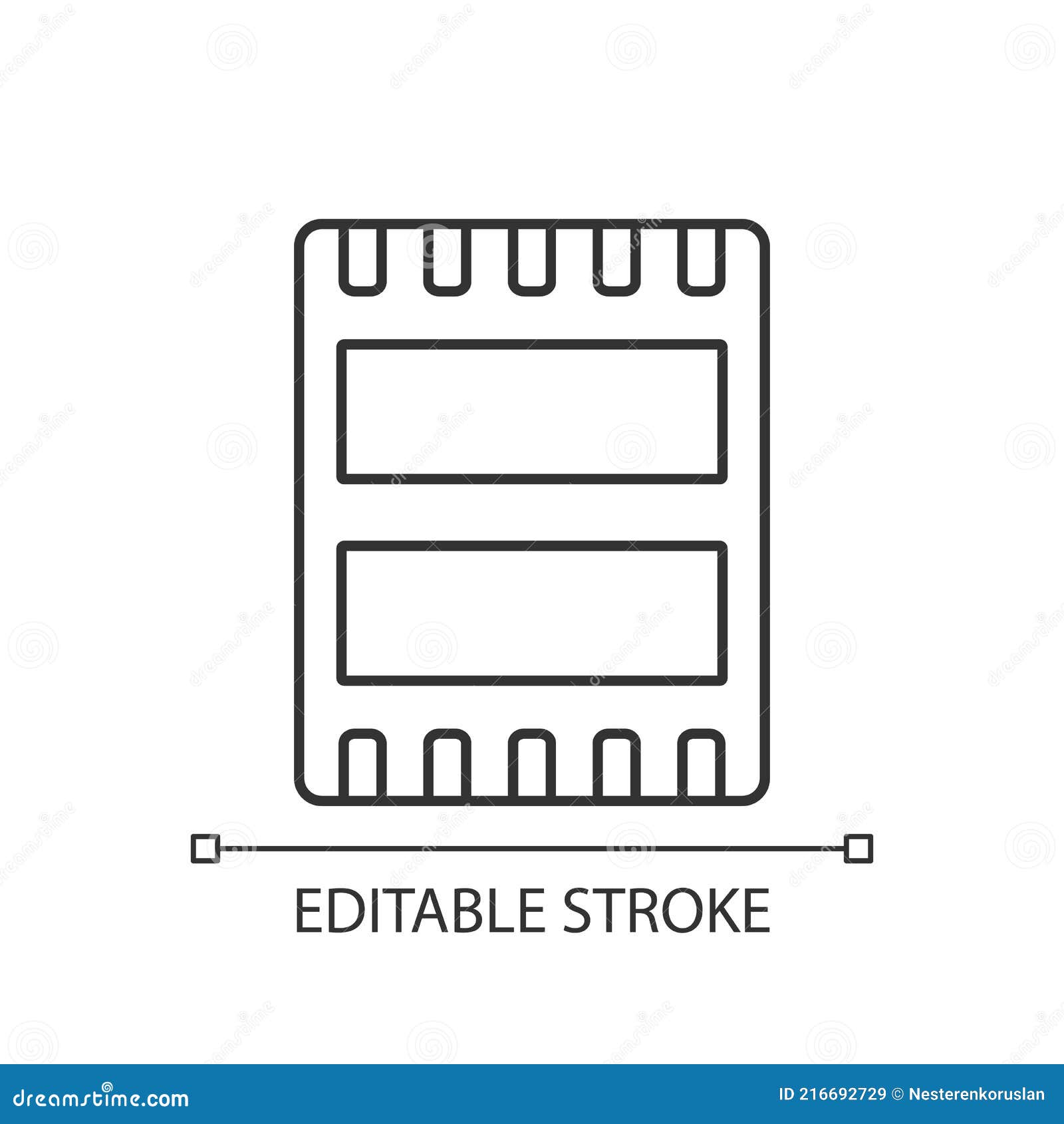 Computer port linear icon stock vector. Illustration of plug - 216692729