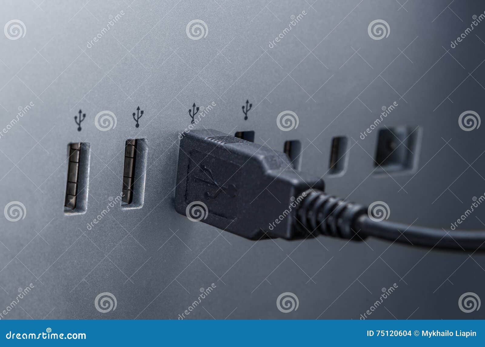 Computer port stock photo. Image of connect, notebook - 75120604
