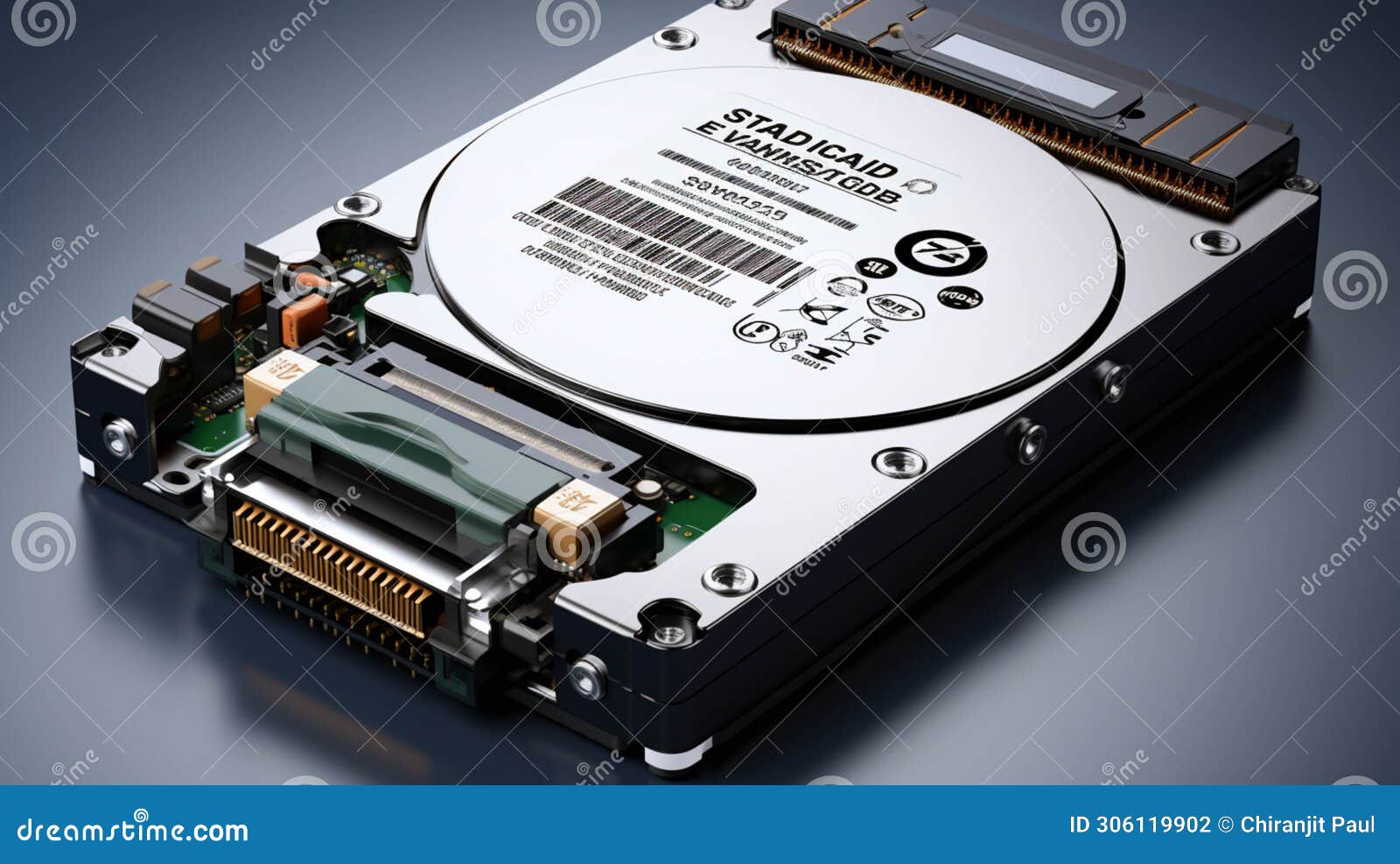Computer Portable Hard Disk Drive Isolated on White Stock Photo - Image ...