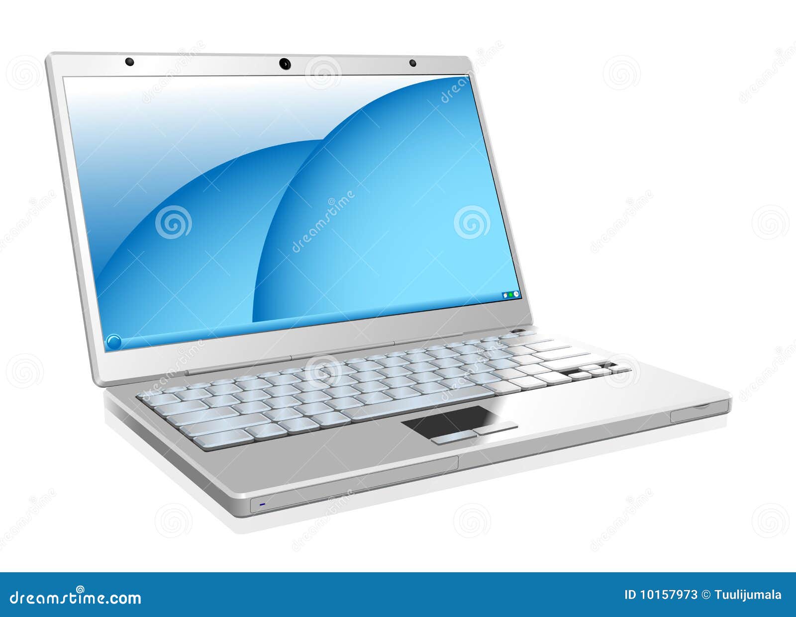 Computer portatile bianco illustrazione vettoriale. Illustrazione di ...