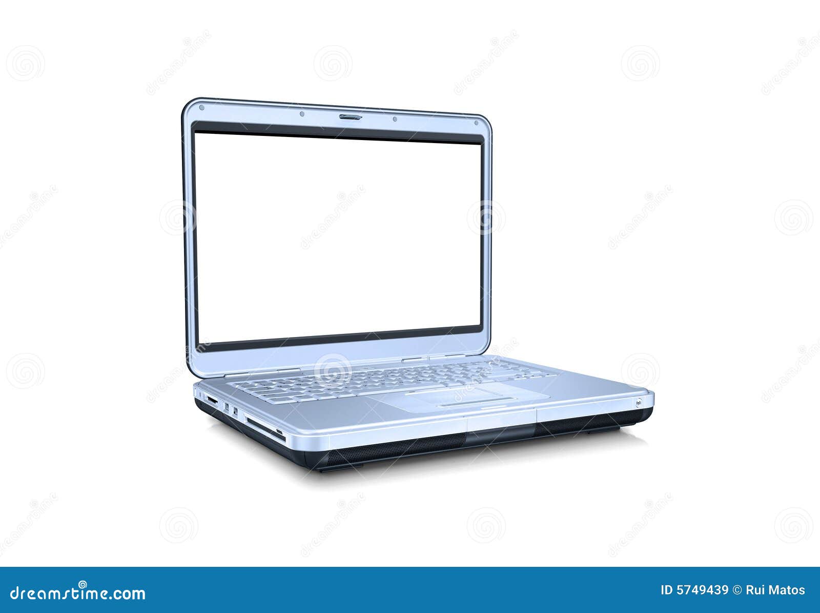 Computer Portatile Con Lo Schermo in Bianco Immagine Stock - Immagine ...