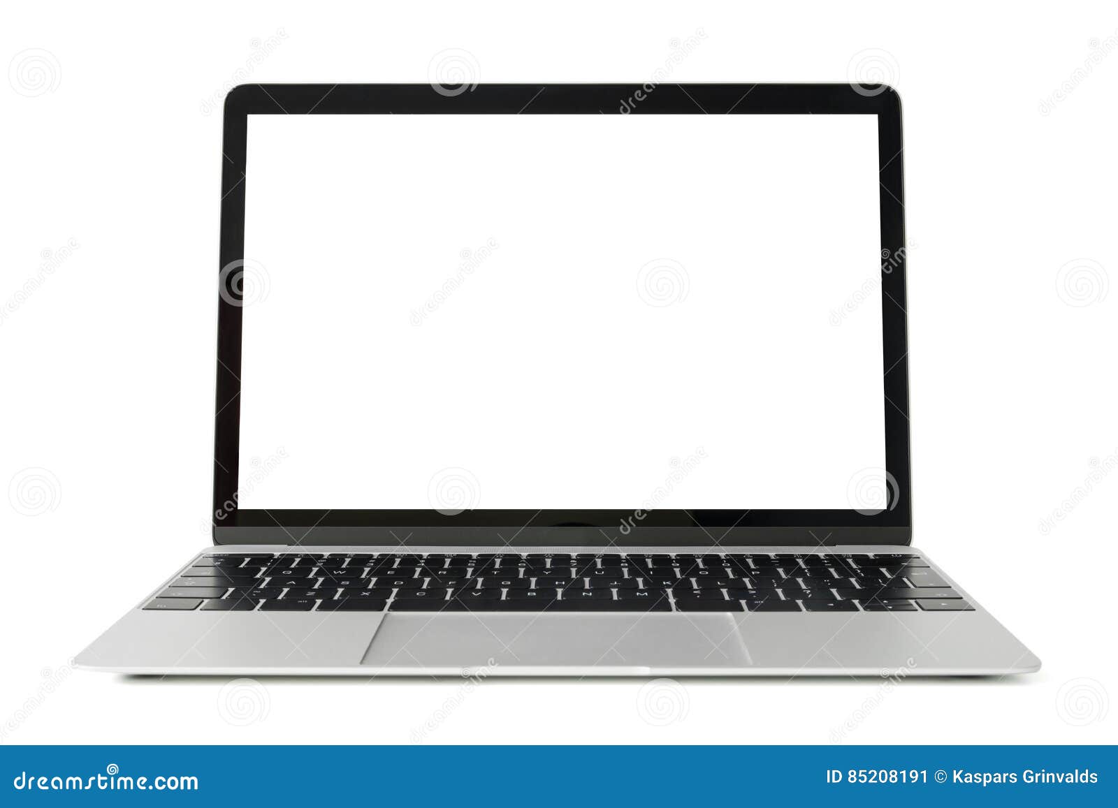 Computer Portatile Con Lo Schermo Bianco Immagine Stock - Immagine di ...