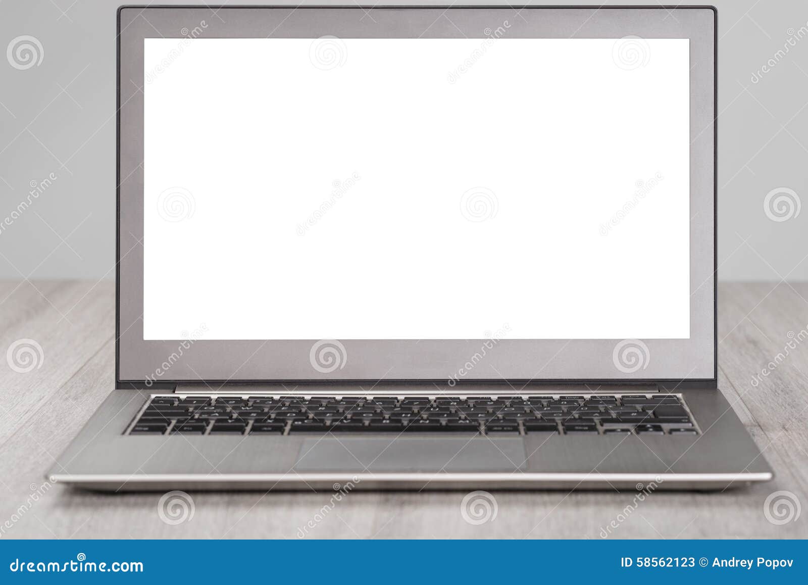 Computer Portatile Con Lo Schermo Bianco in Bianco Immagine Stock ...