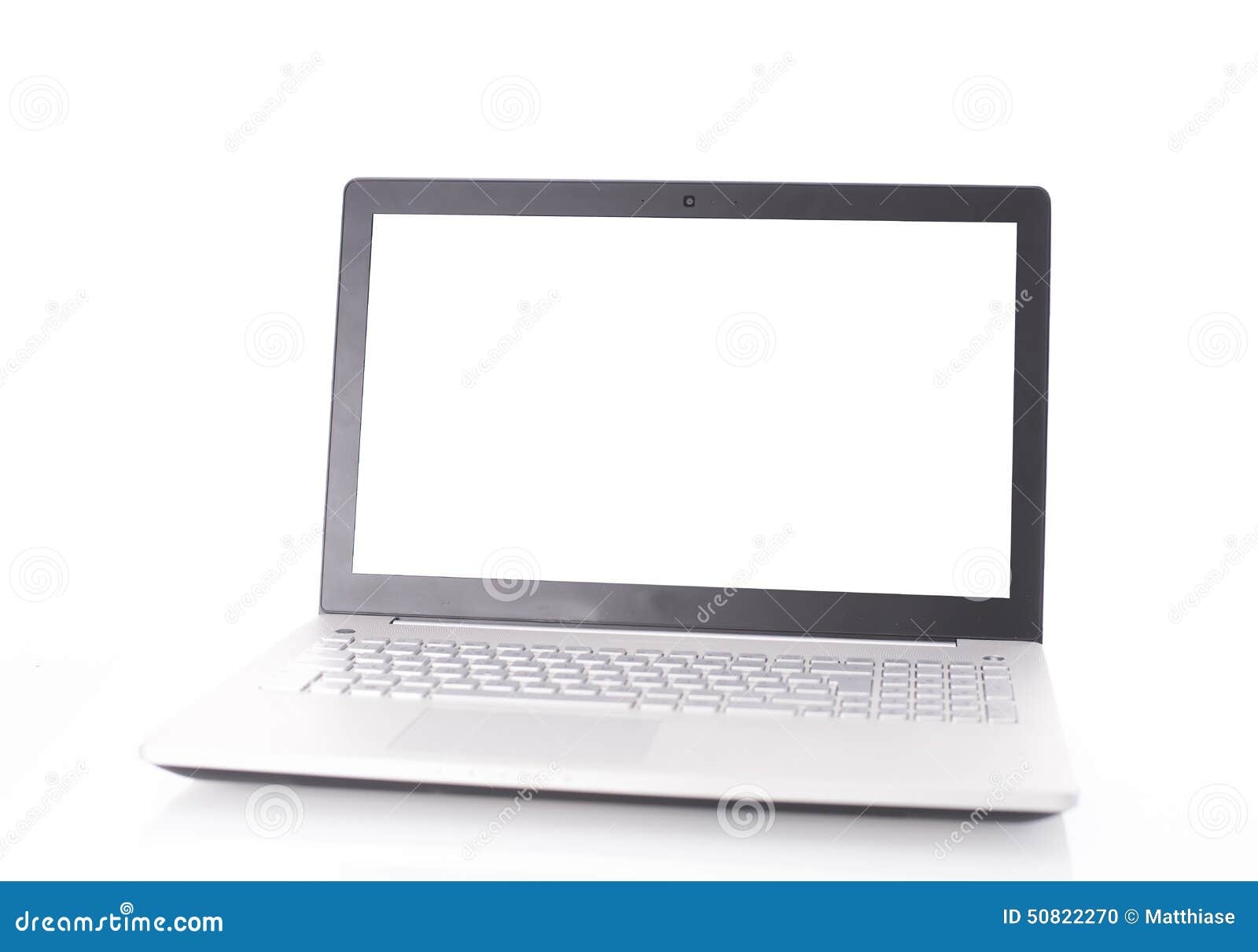 Computer Portatile Con Lo Schermo in Bianco Isolato Su Bianco ...