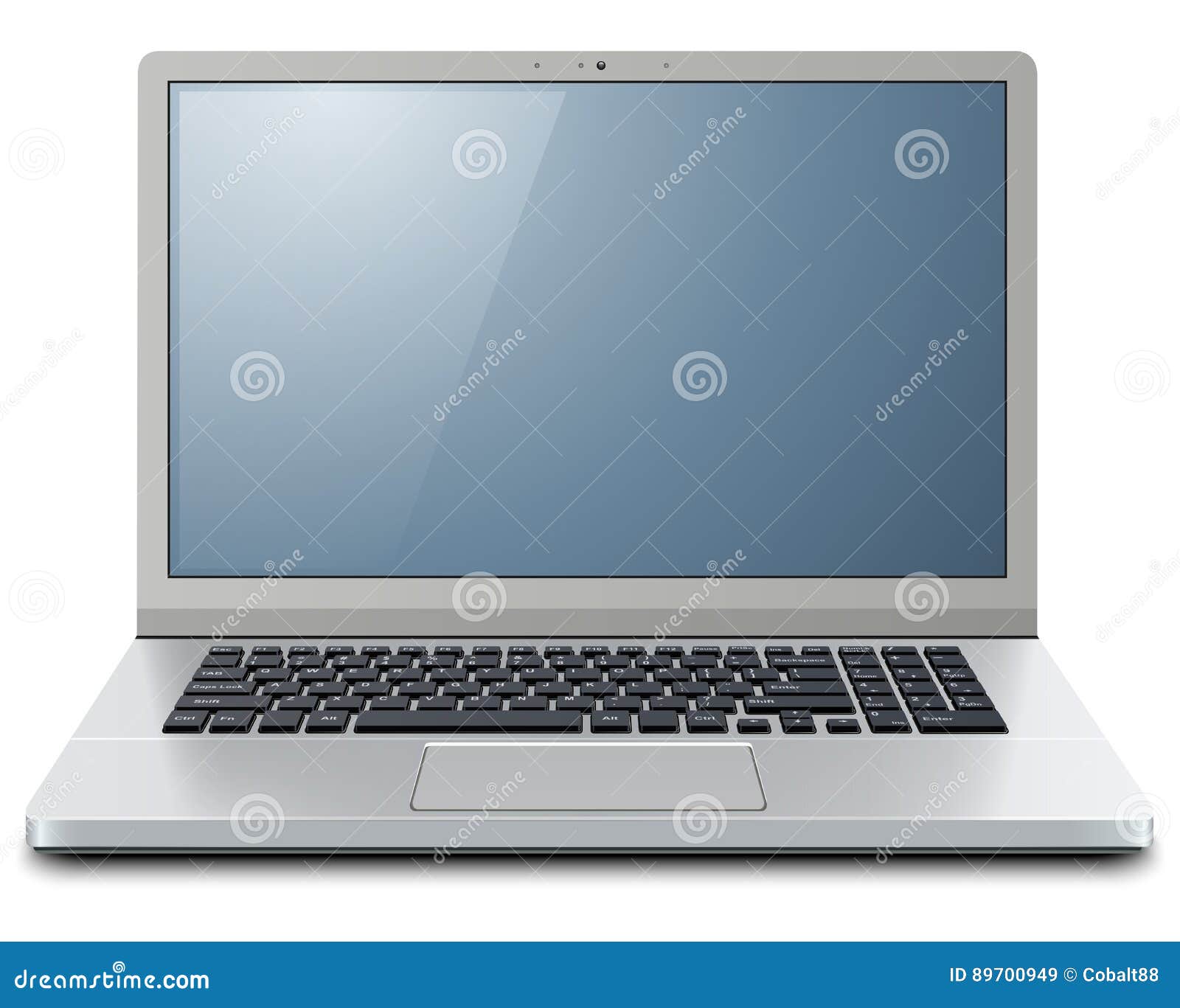 Computer portatile 3D illustrazione vettoriale. Illustrazione di ...