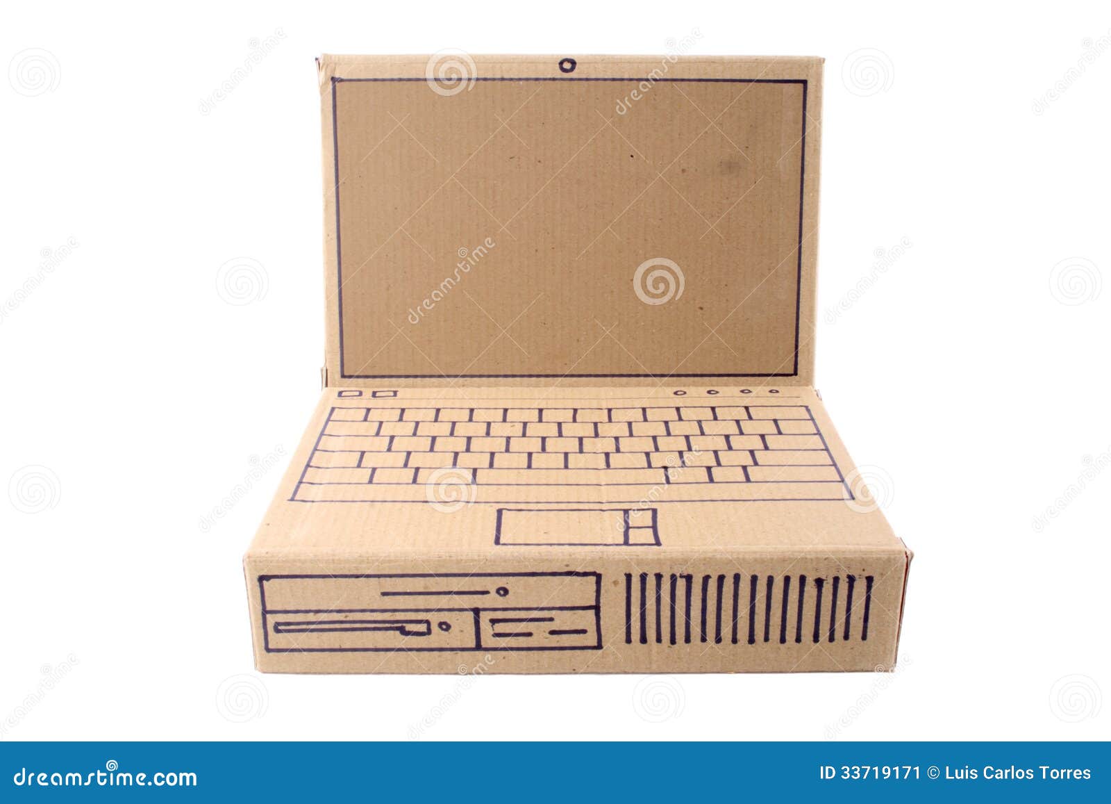 Computer Portatile Del Cartone Immagine Stock - Immagine di casella ...