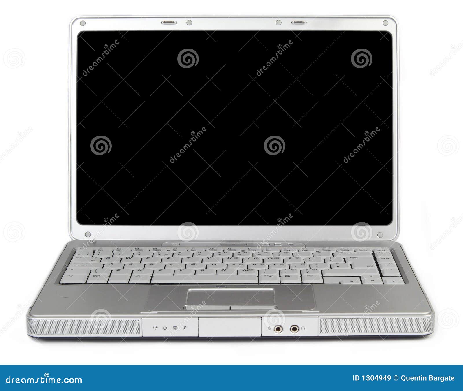 Computer Portatile a Grande Schermo Moderno Immagine Stock - Immagine ...