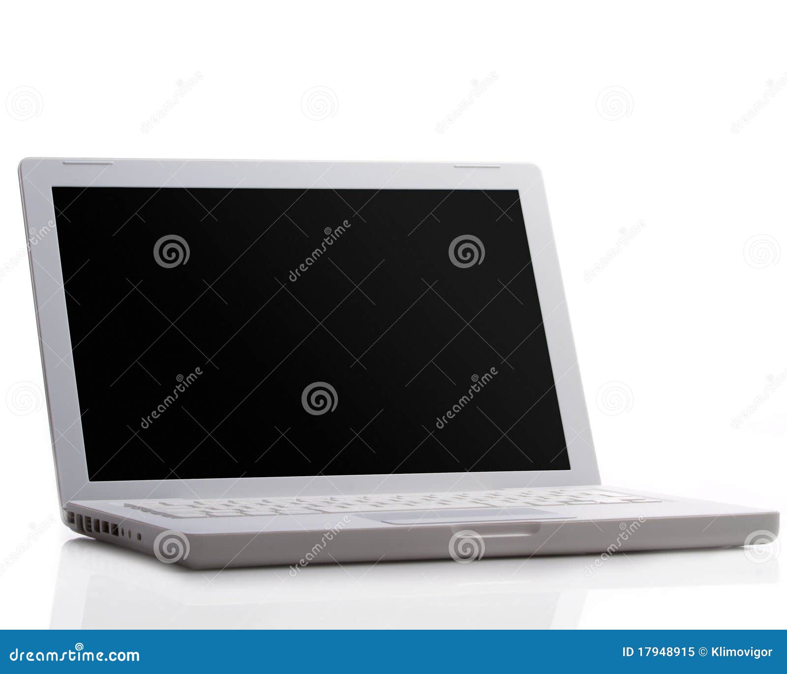 Computer Portatile Moderno Isolato Su Bianco Immagine Stock - Immagine ...