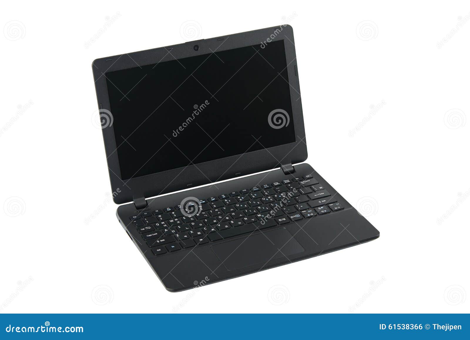 Computer Portatile Nero Aperto Fotografia Stock - Immagine di taccuino ...