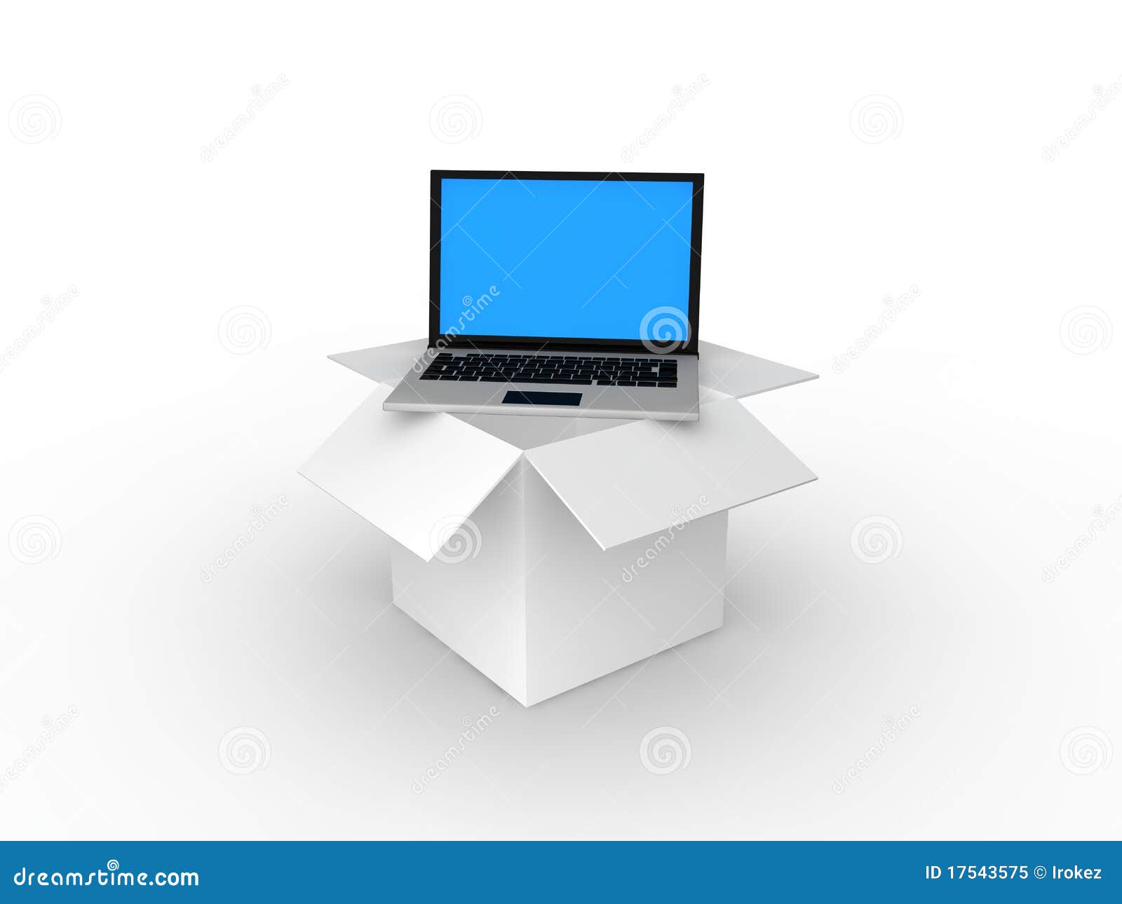 Computer Portatile in Scatola Di Cartone Illustrazione di Stock ...