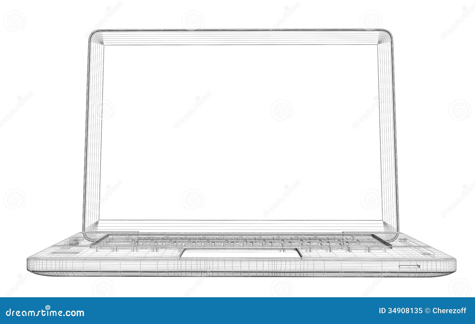 Computer Portatile. Struttura Del Cavo Illustrazione di Stock ...