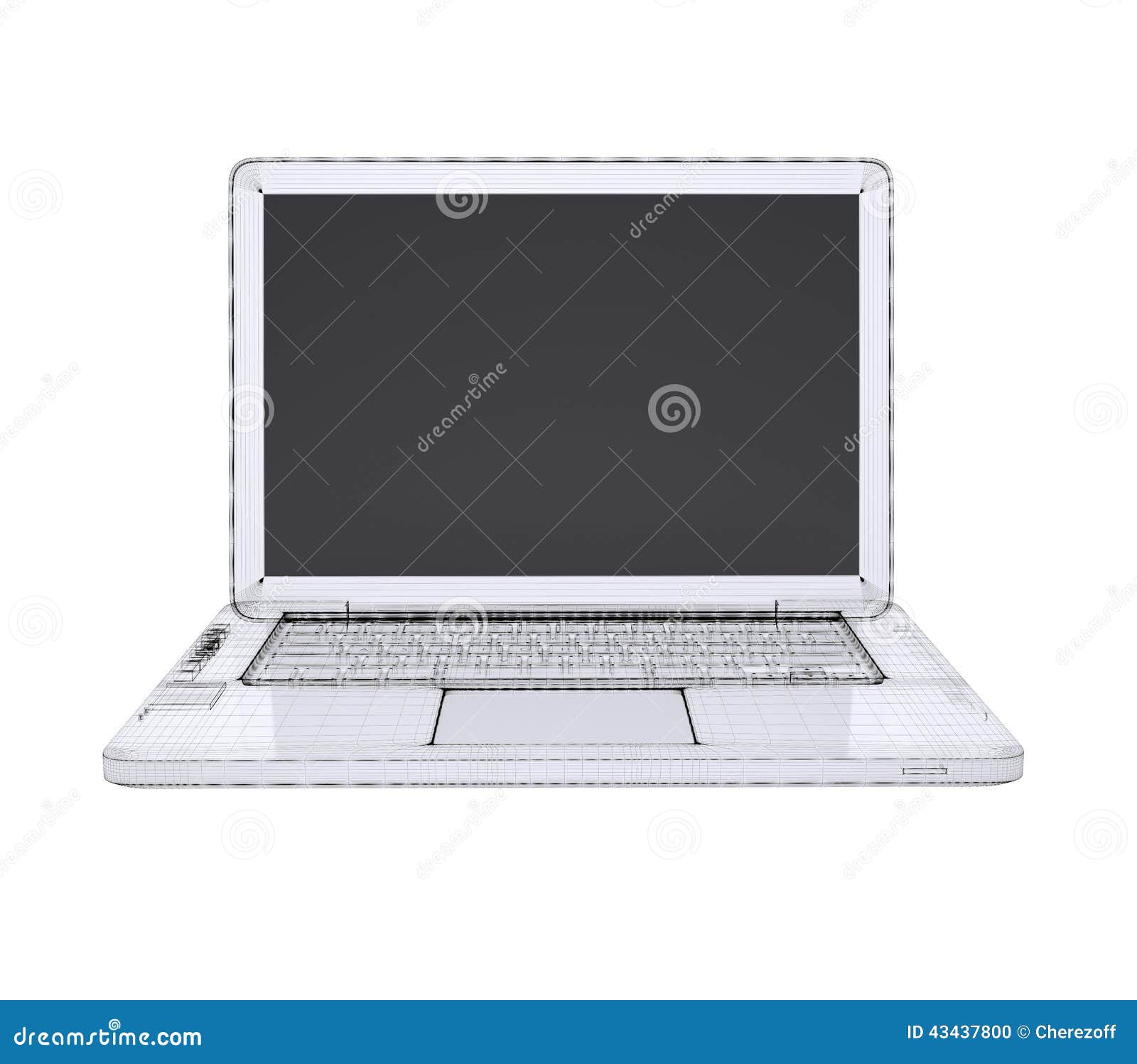 Computer Portatile Struttura Del Cavo Illustrazione di Stock ...