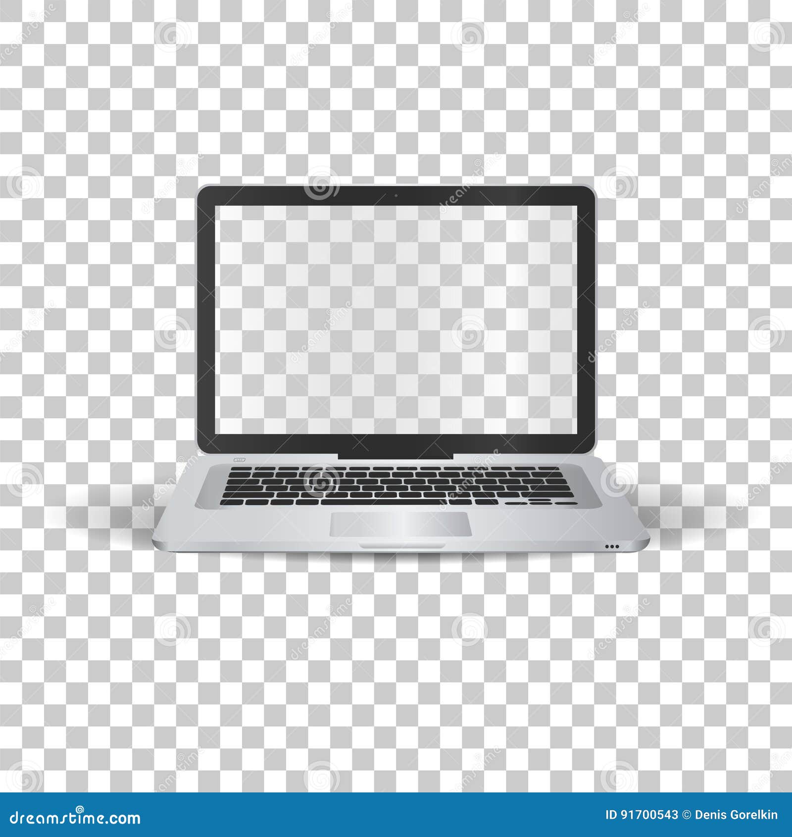 Computer Portatile Su Fondo Trasparente Illustrazione Vettoriale ...