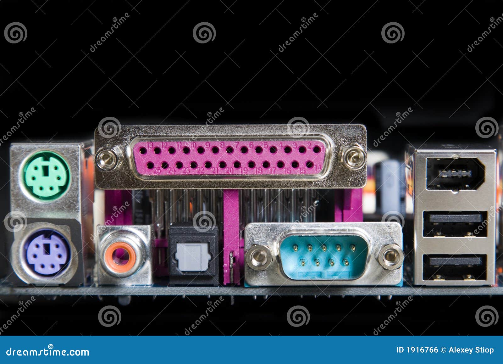 Computer ports stock photo. Image of parallel, black, network - 1916766