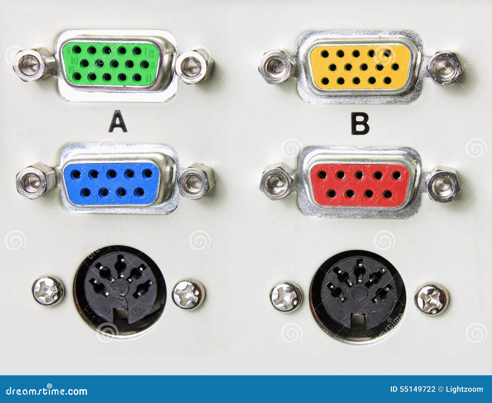 Computer Ports stock photo. Image of studio, connectors - 55149722