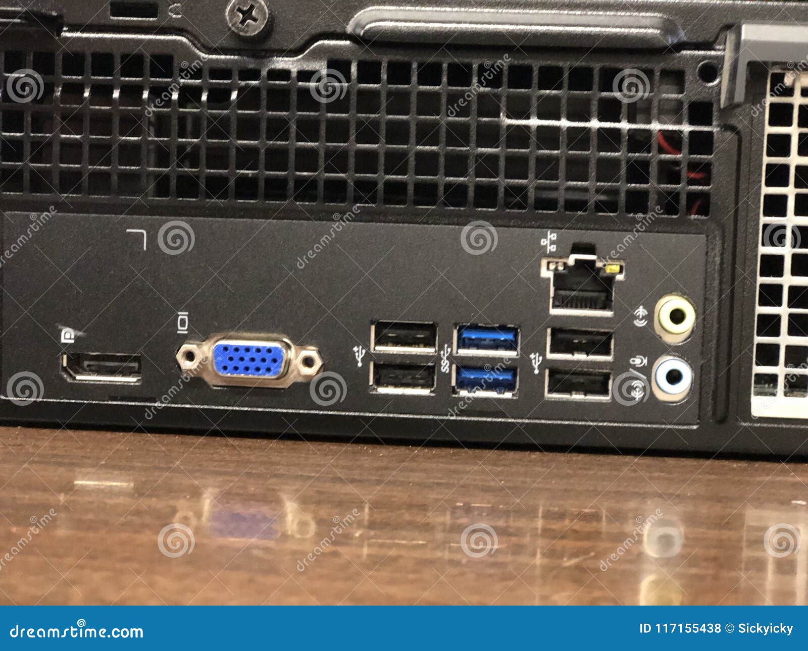 Computer ports stock photo. Image of ports, back, computer - 117155438