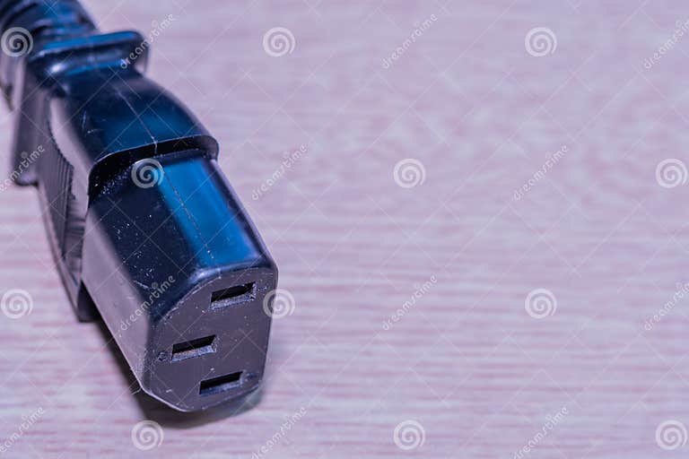 Computer power cord stock image. Image of insert, disconnected - 163242023
