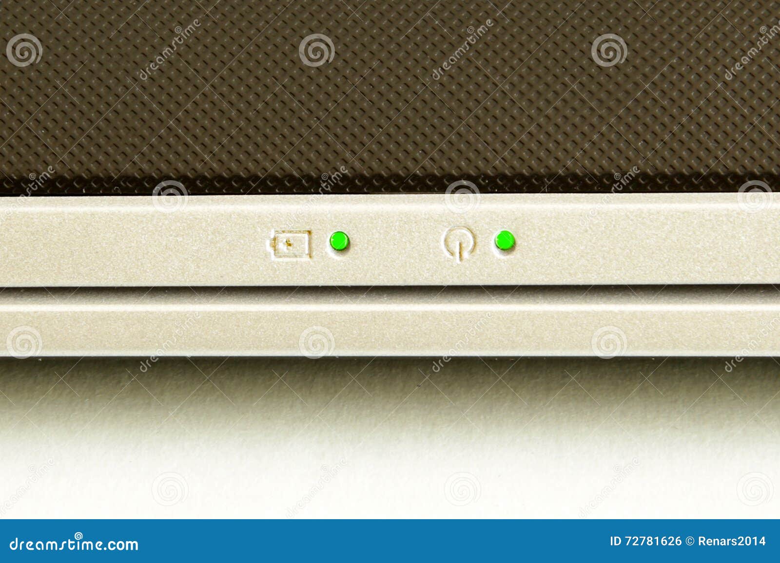 Computer Power Indicator Green Turn on Off Electricity Stock Photo ...