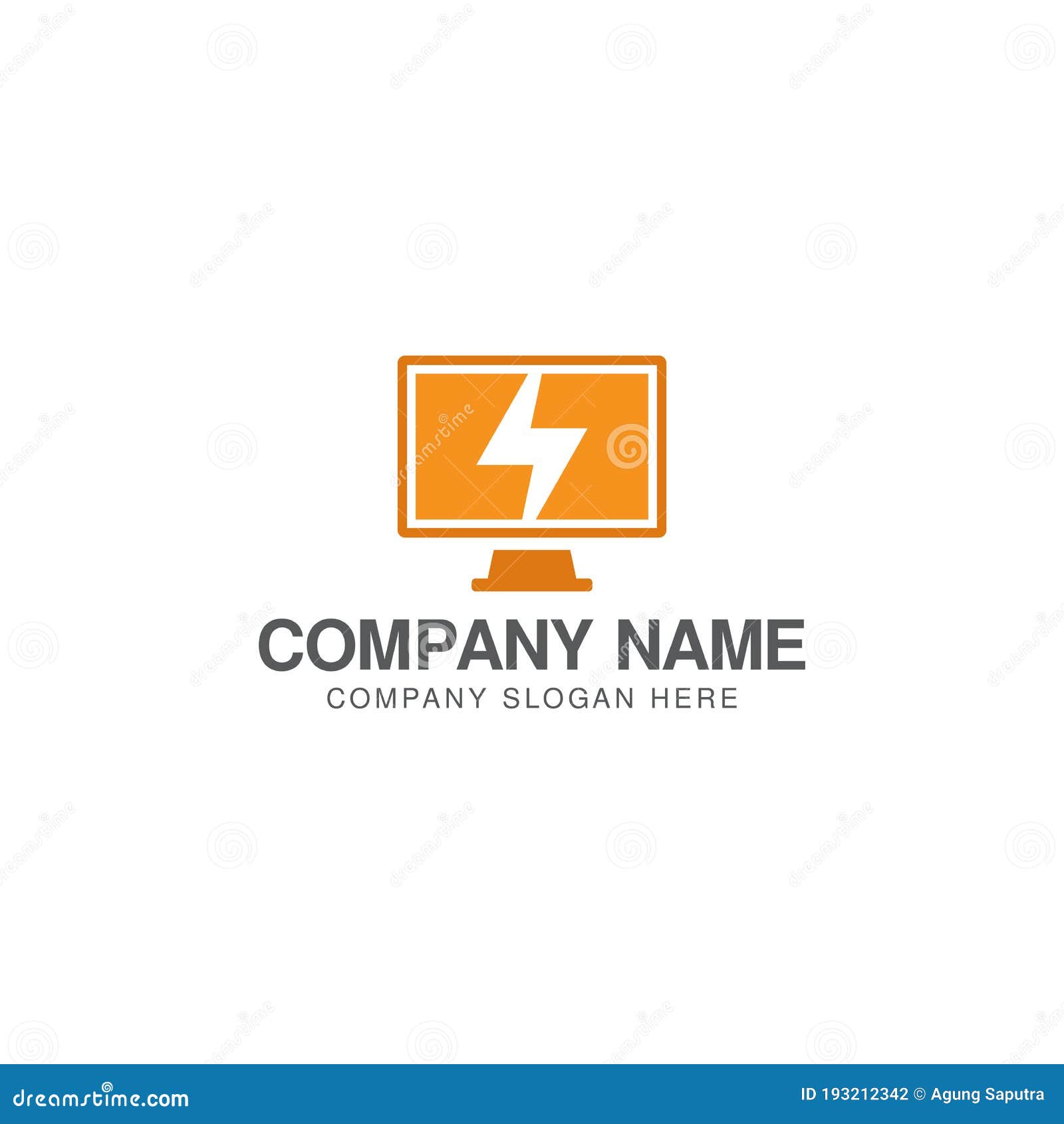 Computer Power Logo Design Vector Stock Vector - Illustration of hobby ...