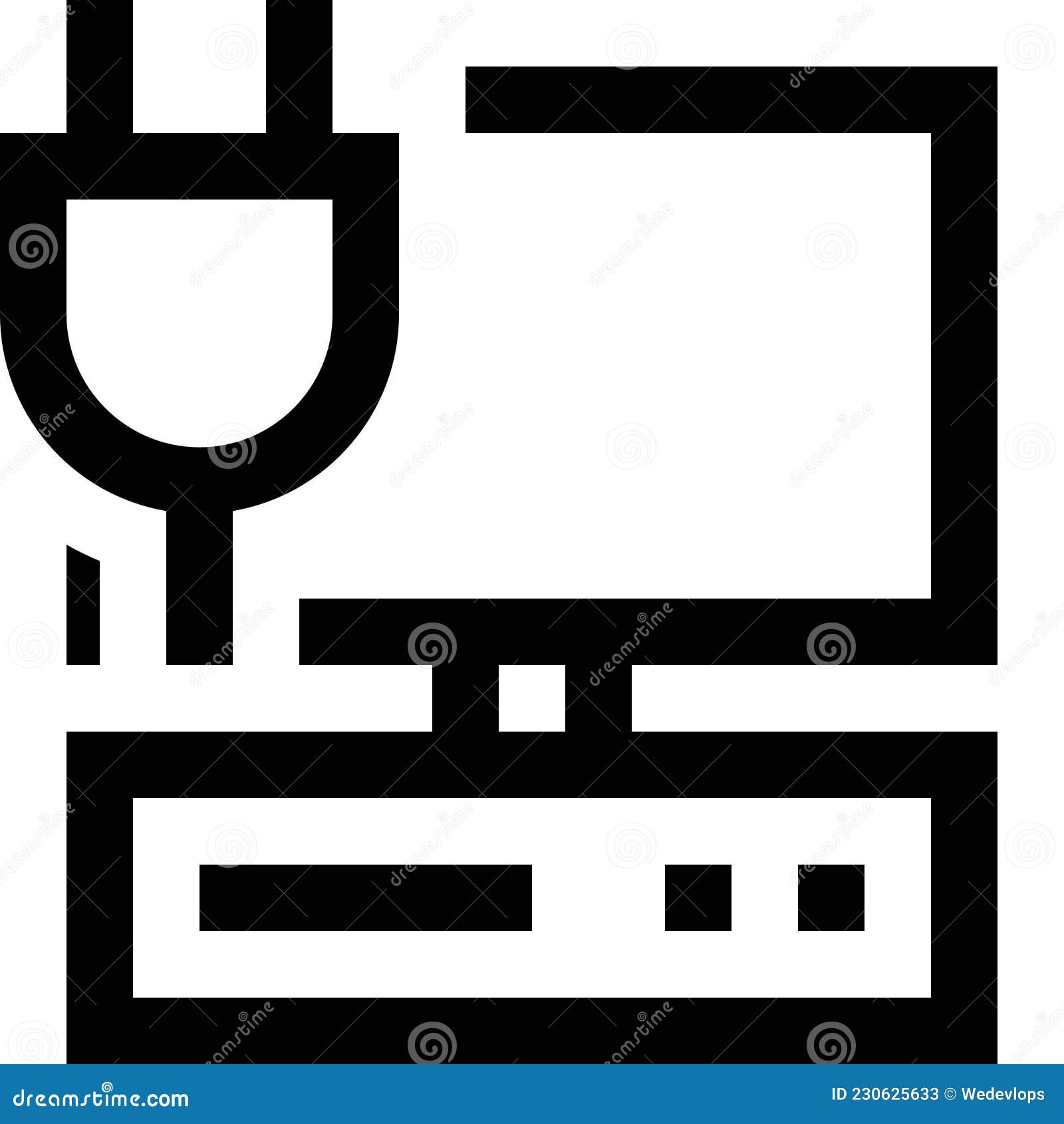 Computer Power Supply Box Vector Illustration | CartoonDealer.com #10771324