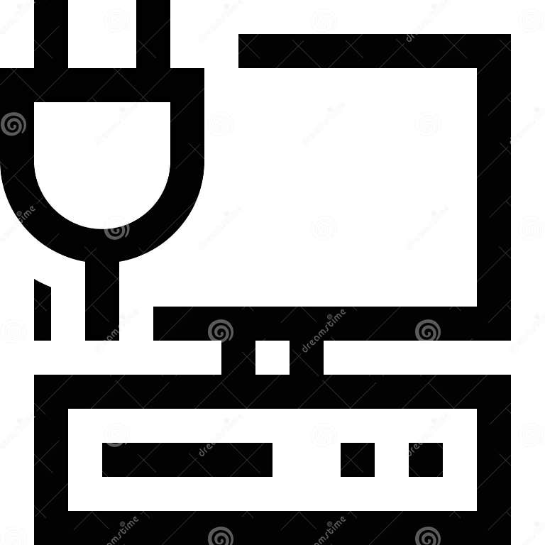 Computer Power Plug Display Stock Image - Illustration of text, circle ...