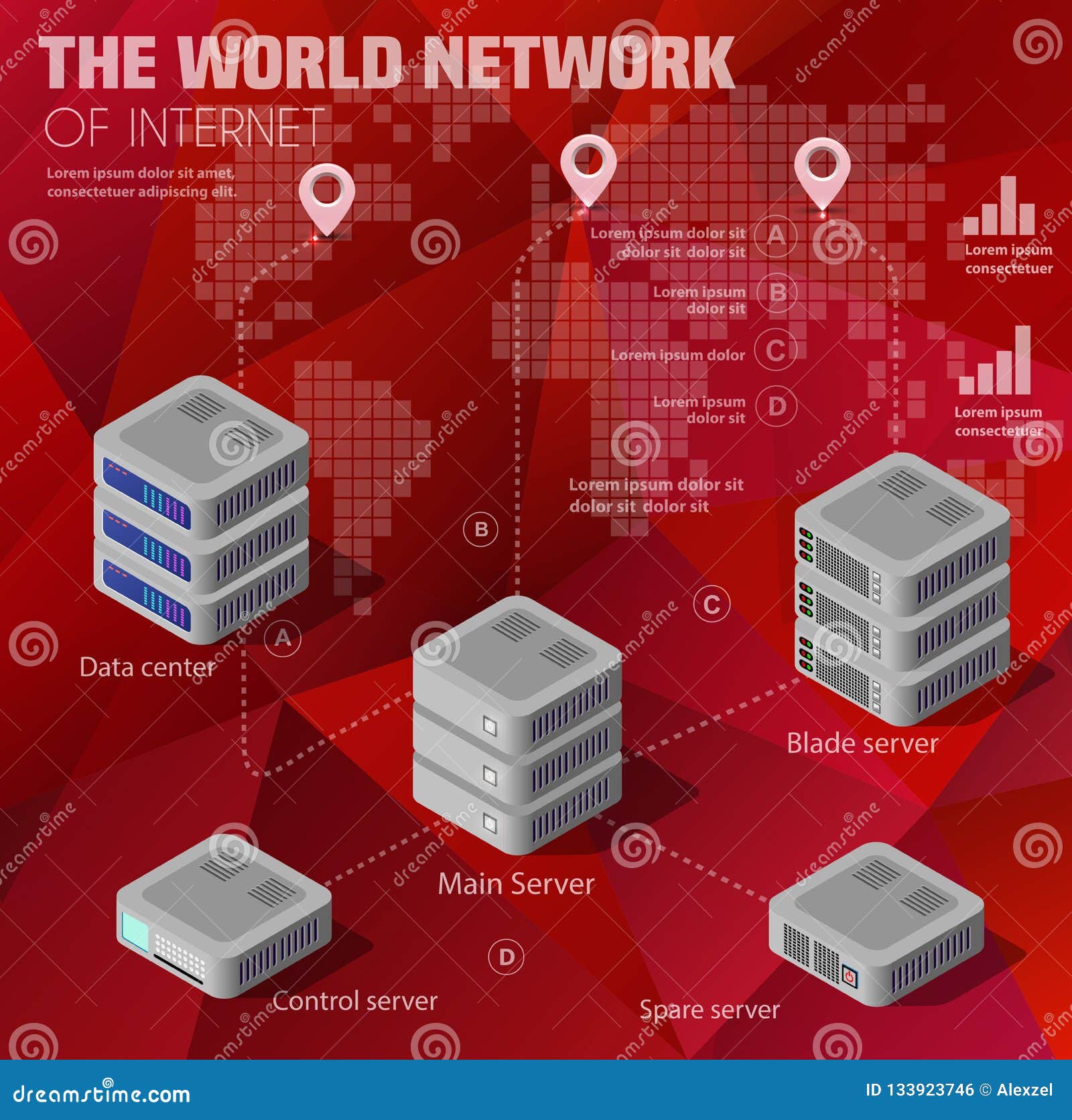 Computer power server stock vector. Illustration of information - 133923746