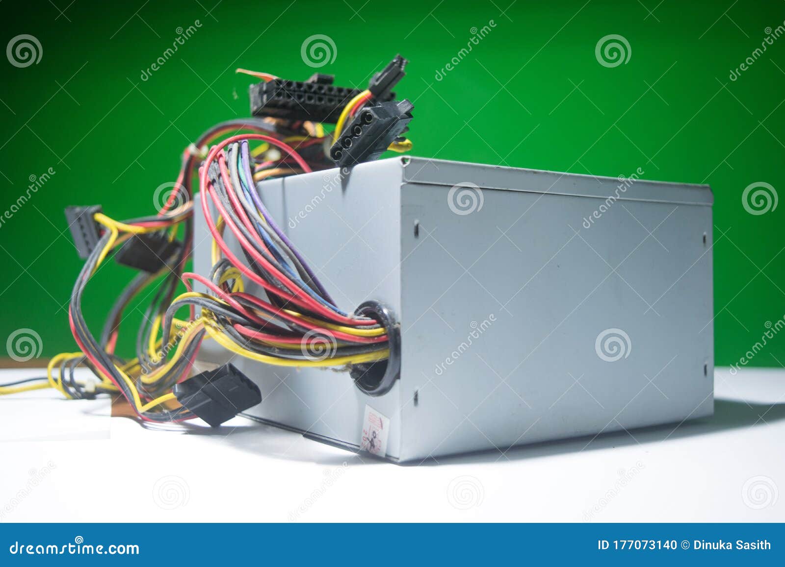 Computer Power Suply Unit with Cables Stock Photo - Image of supply ...