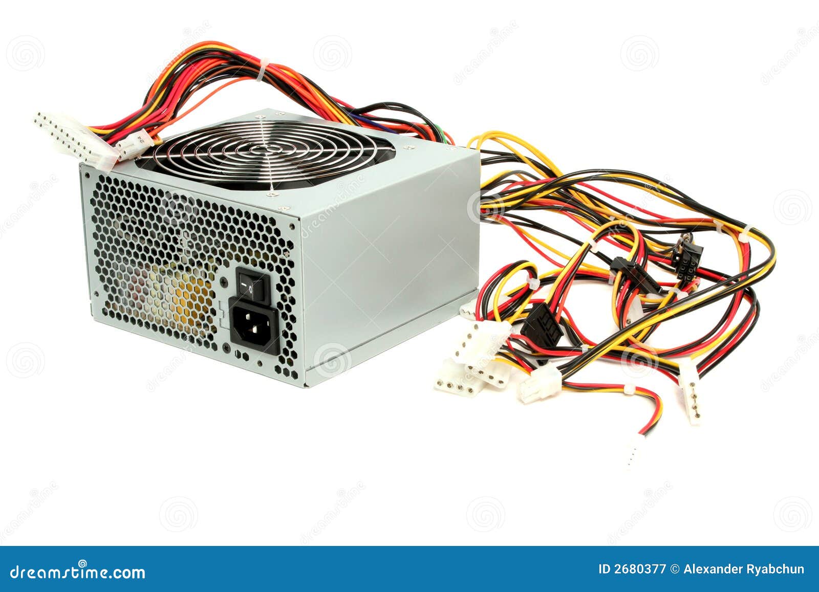 Computer Power Supply with Fan Stock Image - Image of cooling, group ...