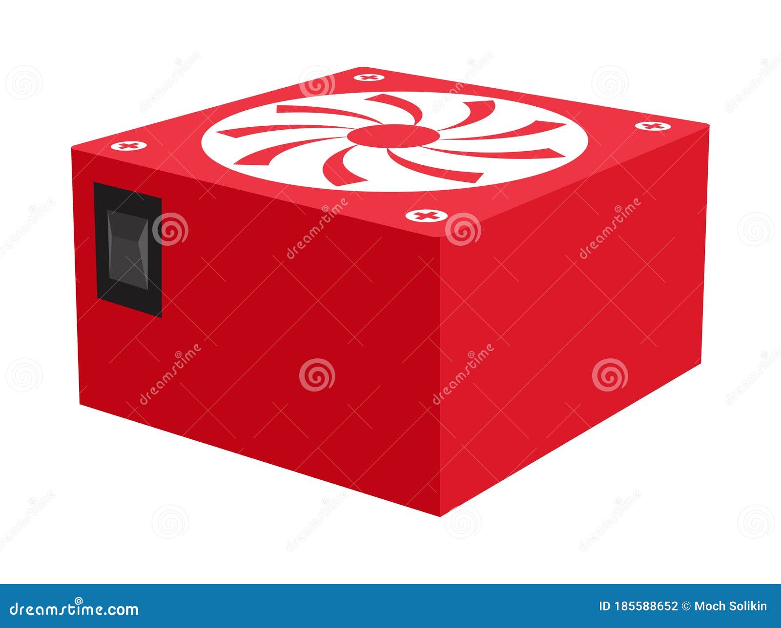 Computer Power Supply Flat Icon for Apps or Website Stock Vector ...