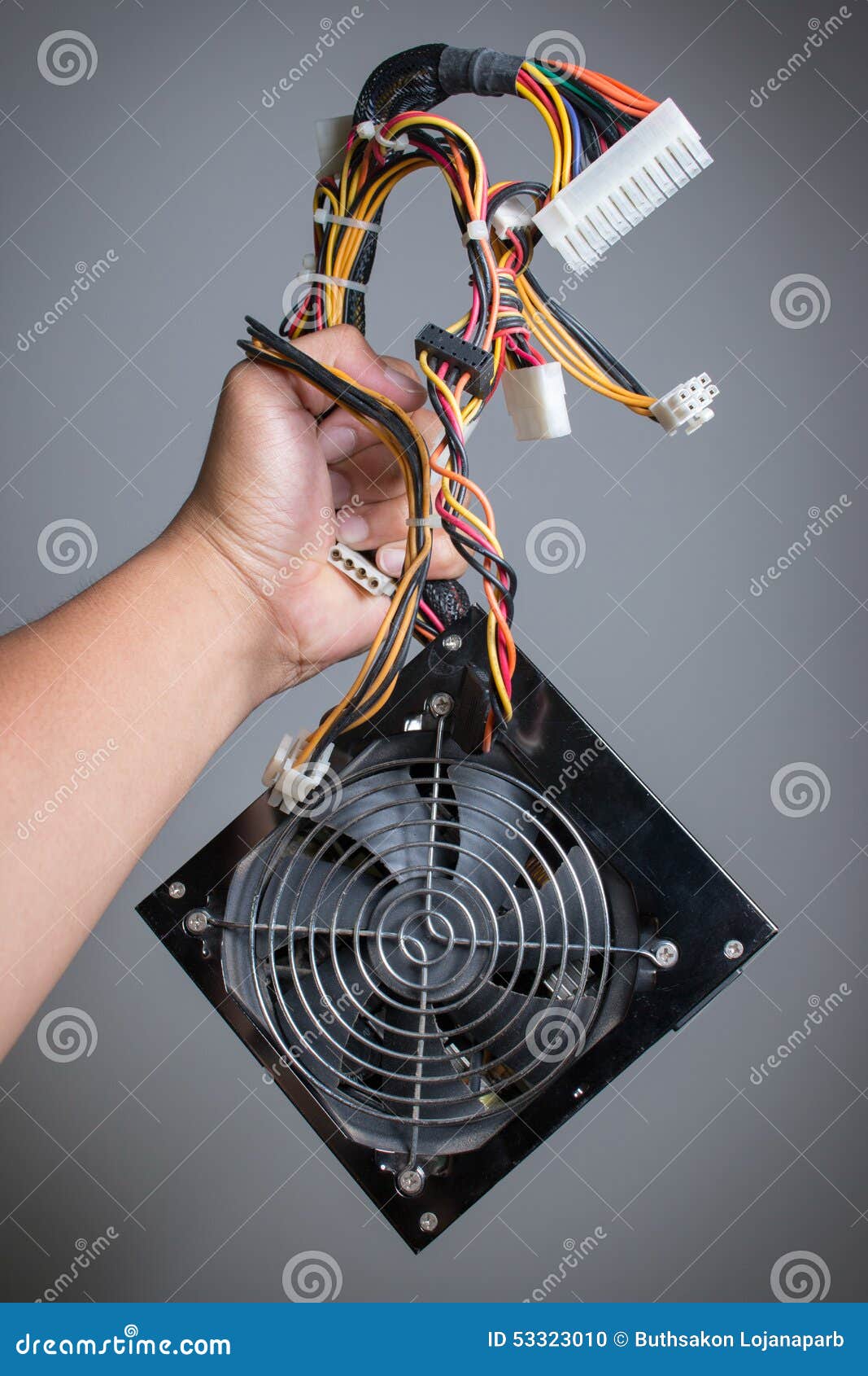 Computer Power Supply with Hand Hold. Stock Photo - Image of electric ...
