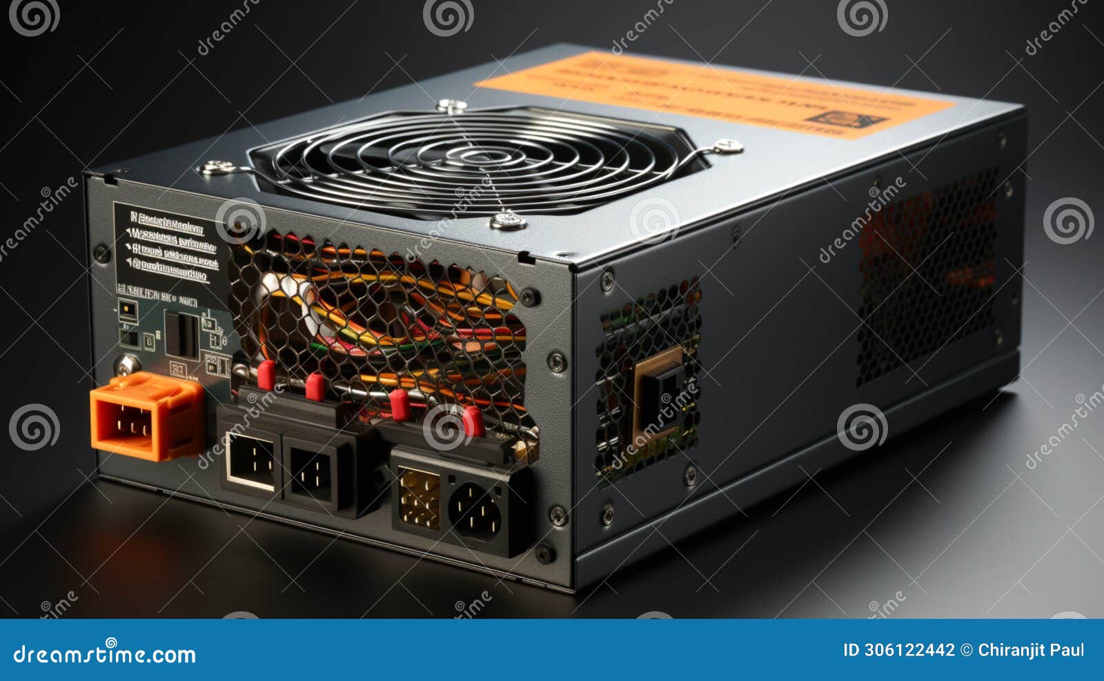 Computer Power Supply Isolated on White Stock Photo - Image of ...