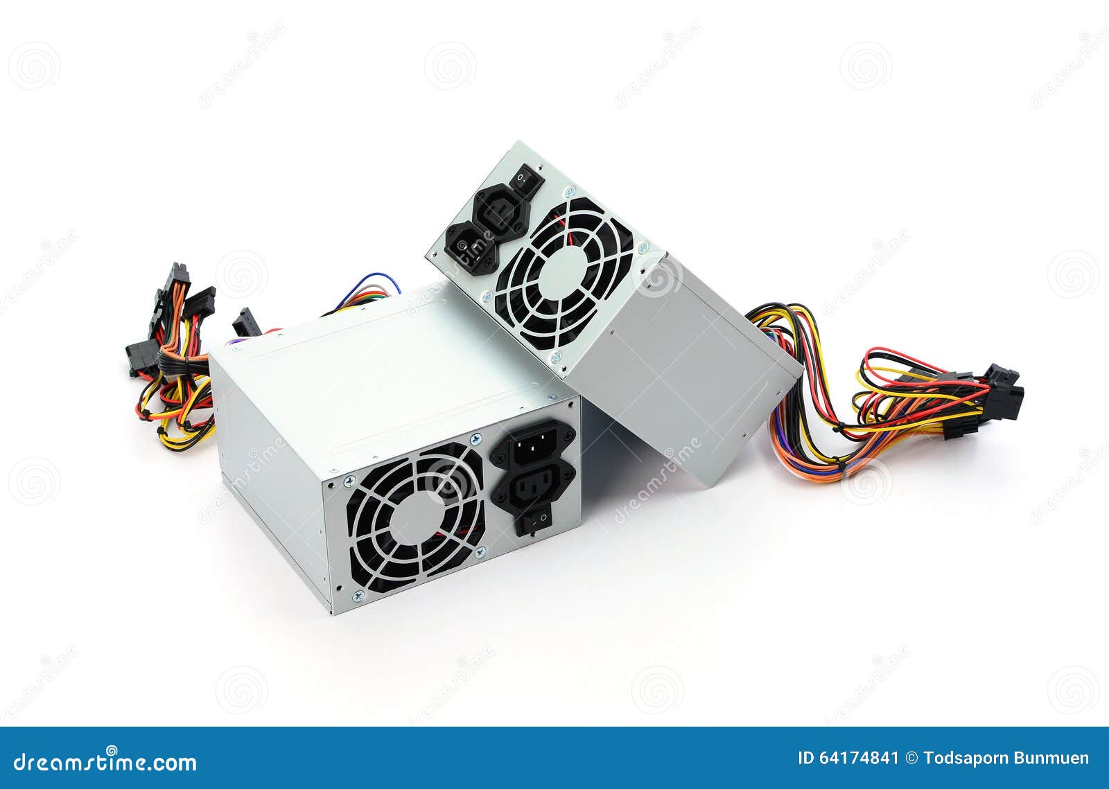 Computer Power Supply Isolated on White Background Stock Image - Image ...