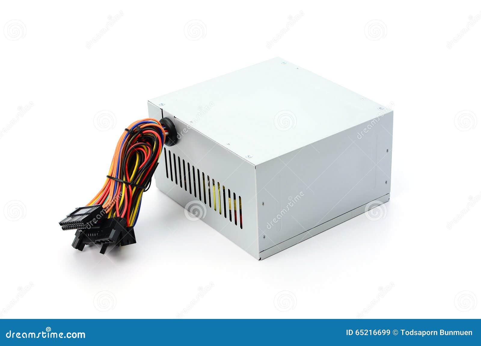 Computer Power Supply Isolated on White Background Stock Image - Image ...
