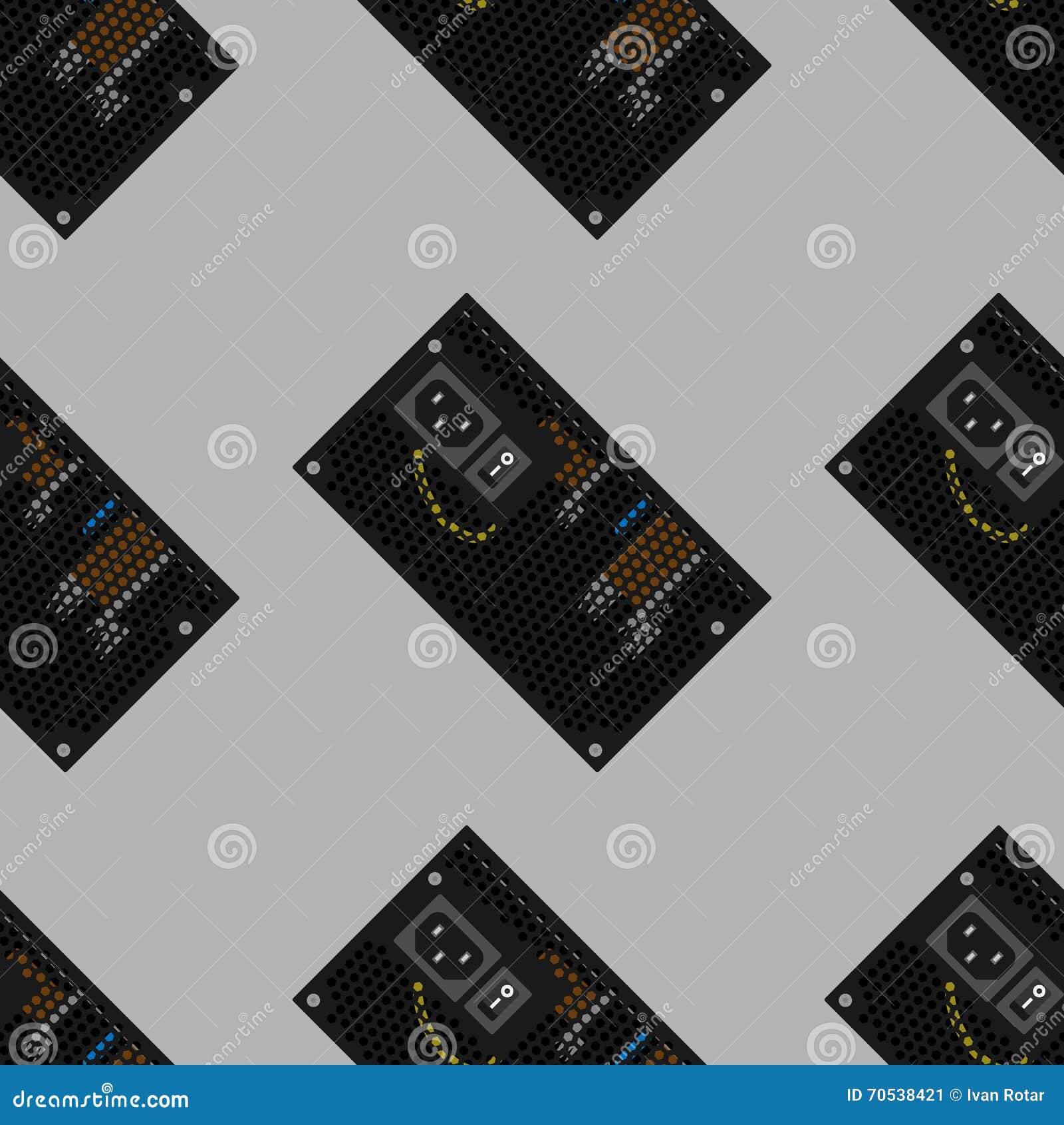 Computer Power Supply Pattern. Stock Vector - Illustration of electric ...