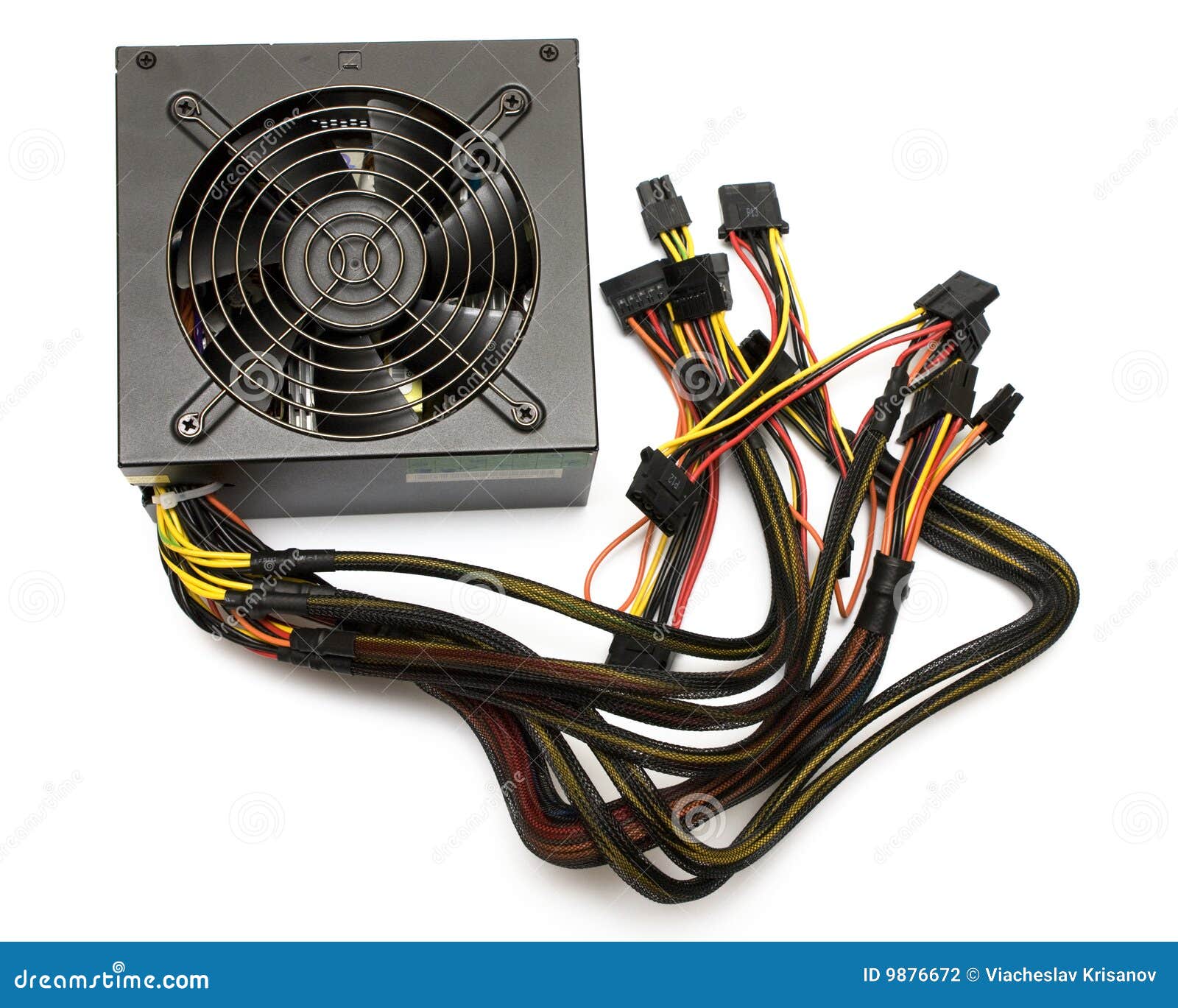 Computer power supply unit stock photo. Image of desktop - 9876672