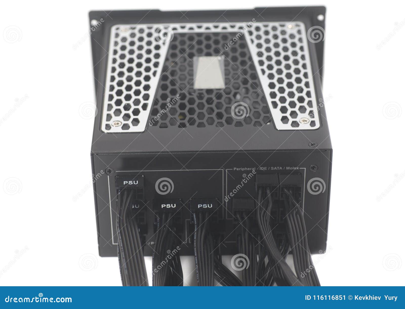 Computer Power Supply Unit with Cable Stock Image - Image of saving ...