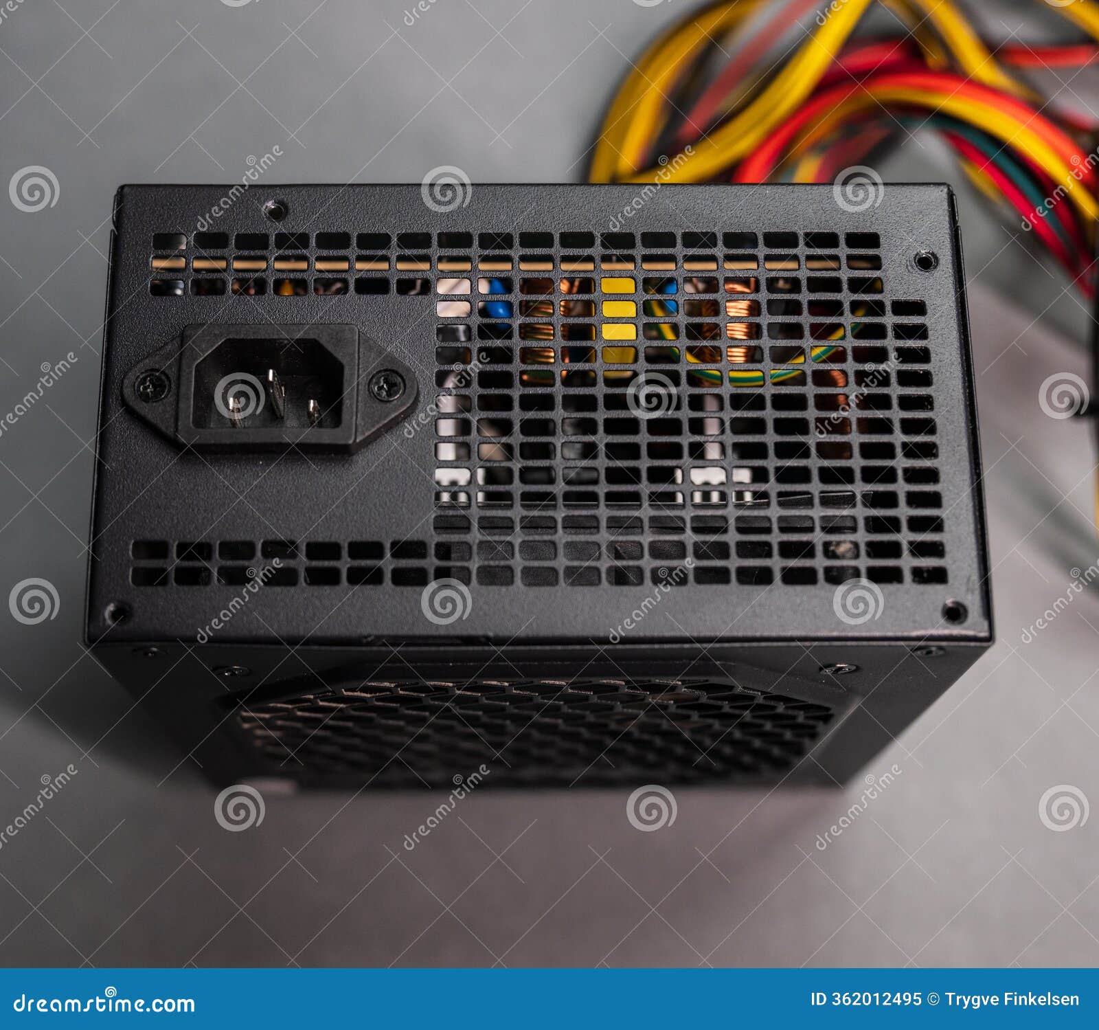 Computer Power Supply Unit with Cables.. Stock Image - Image of ...