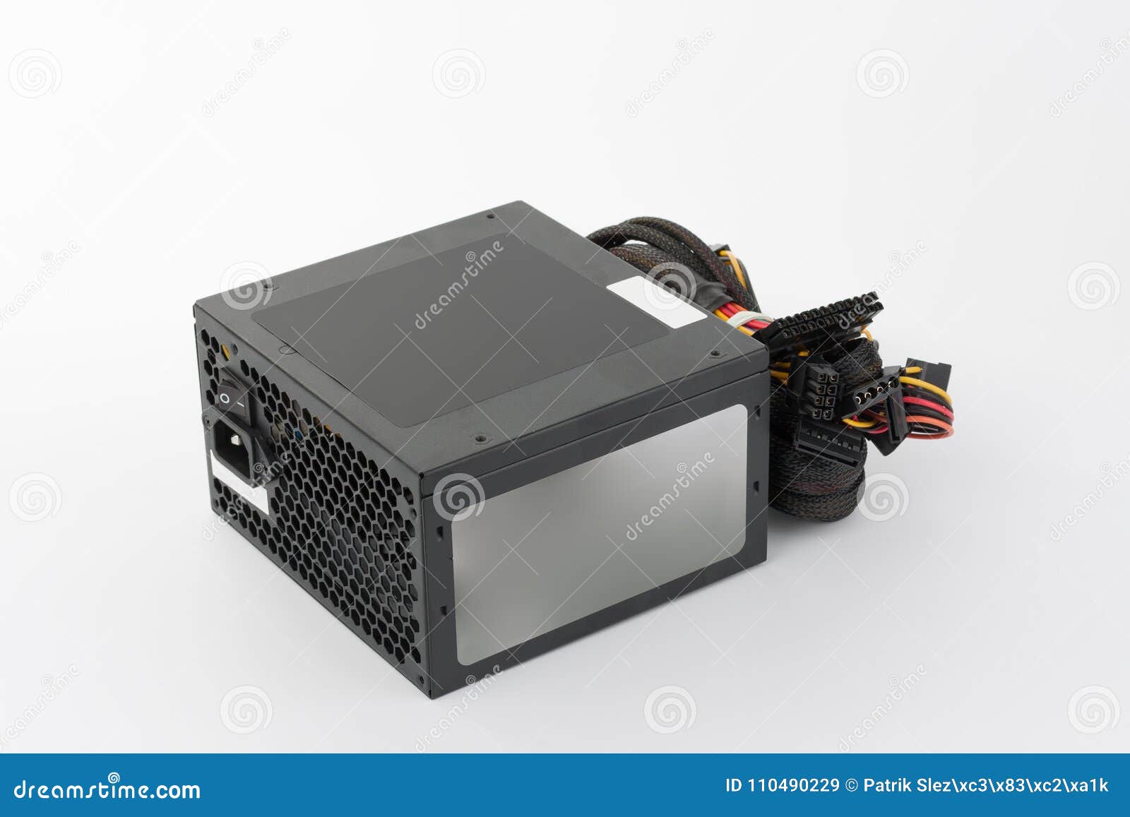Computer Power Supply Unit on White Background Stock Image - Image of ...