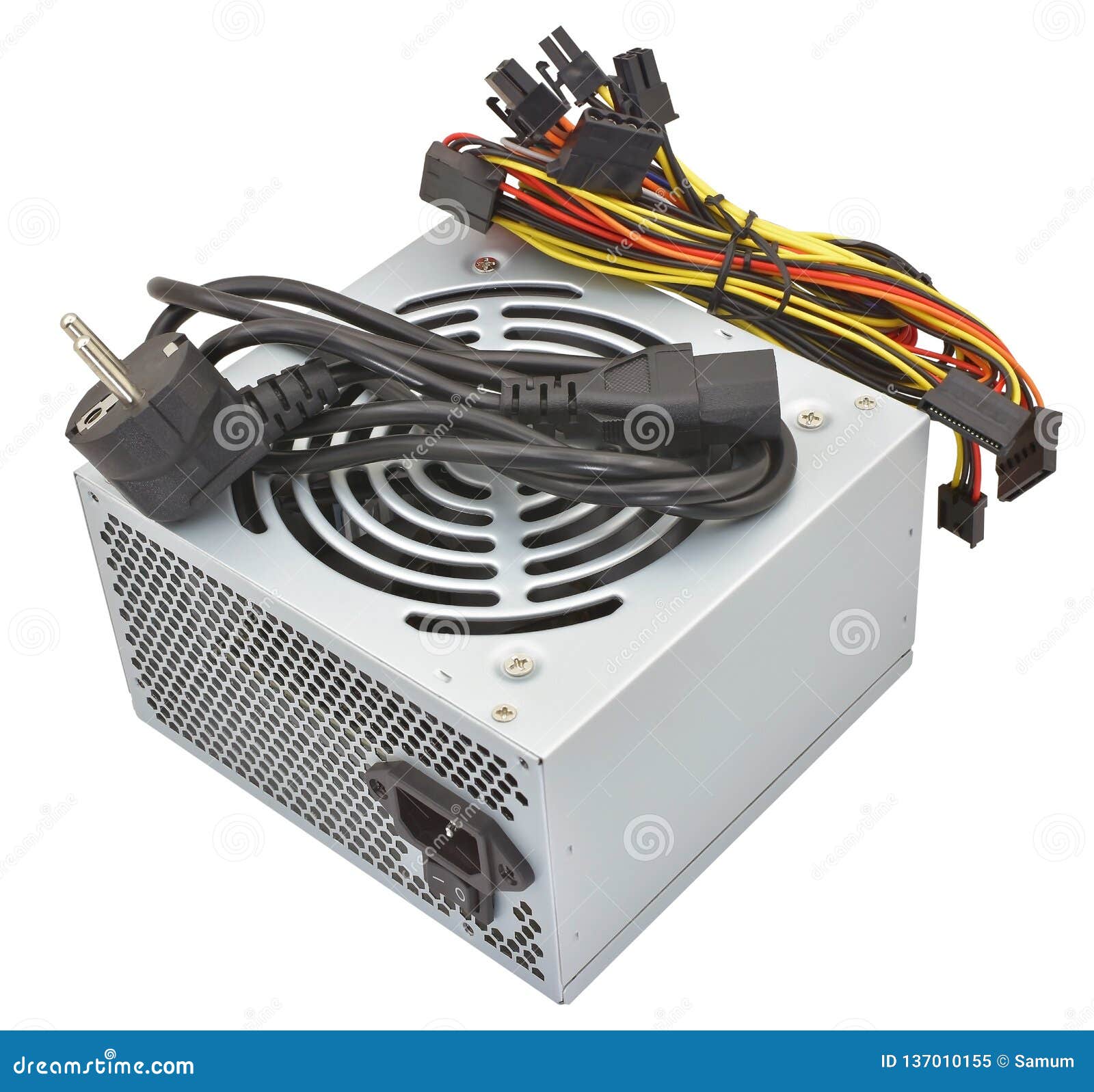 Computer Power Supply stock image. Image of cooler, closeup - 137010155