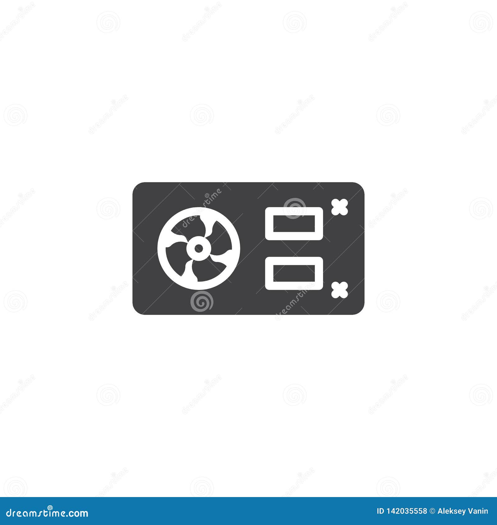 Computer Power Supply Vector Icon Stock Vector - Illustration of ...