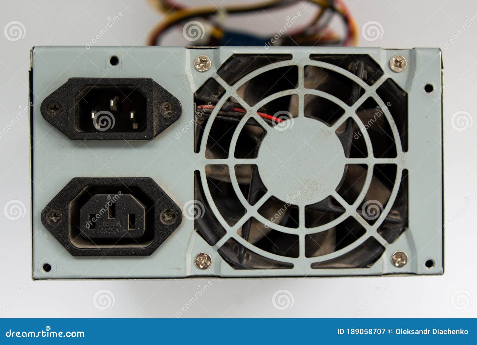 Computer Power Supply on a White Background Stock Image - Image of ...