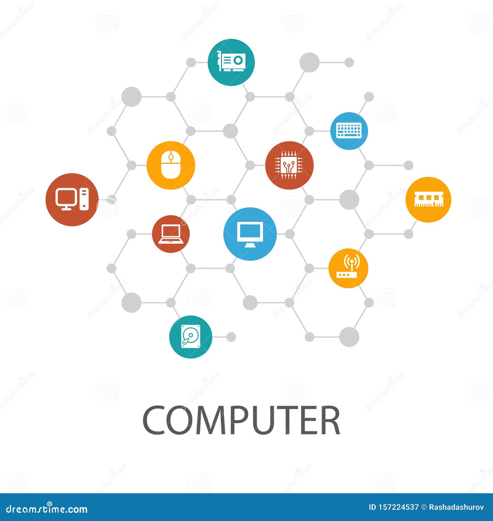 Computer Presentation Template, Cover Stock Vector - Illustration of ...