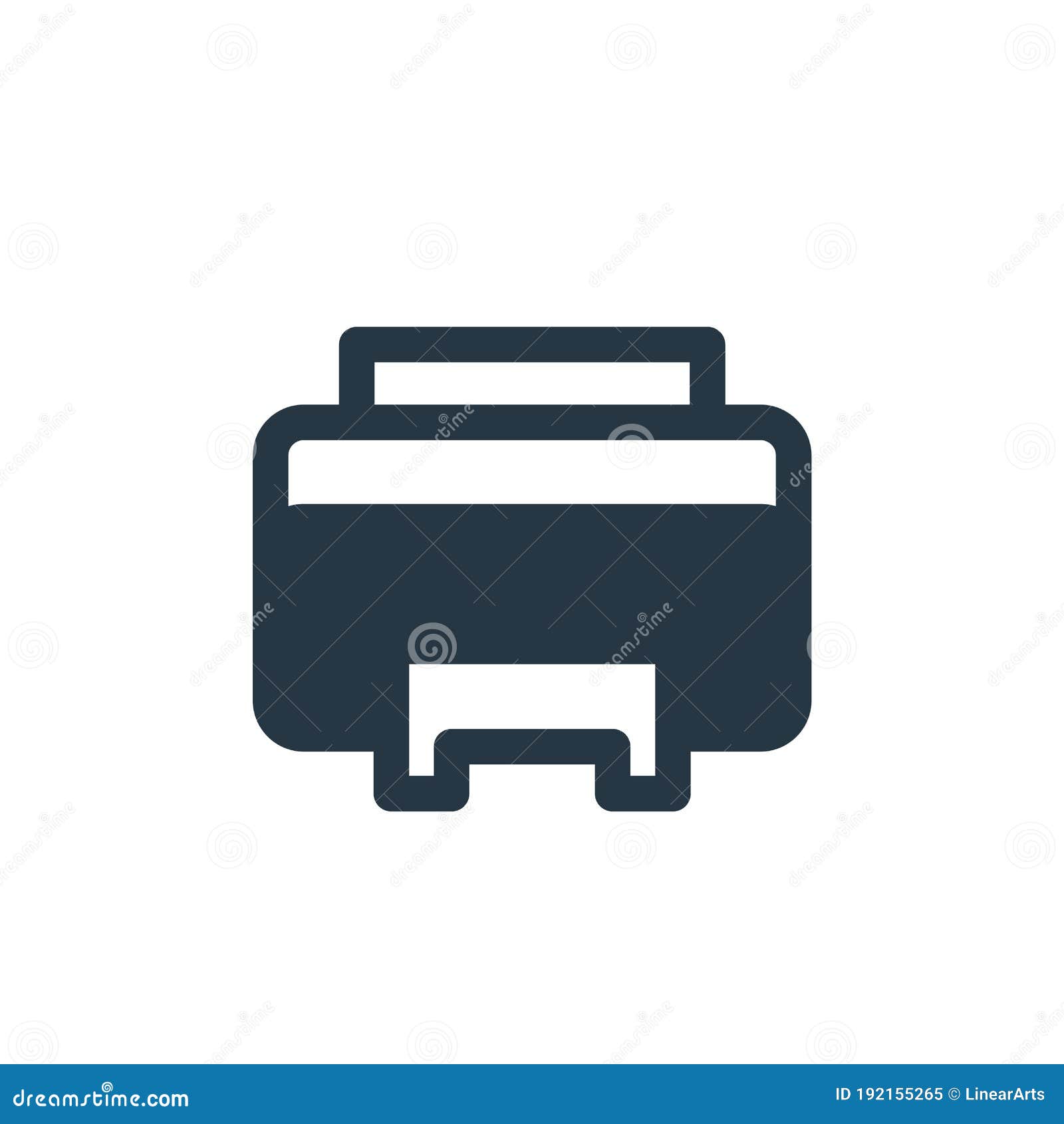 Computer Printer Icon Vector from Printer and Fax Concept. Thin Line ...