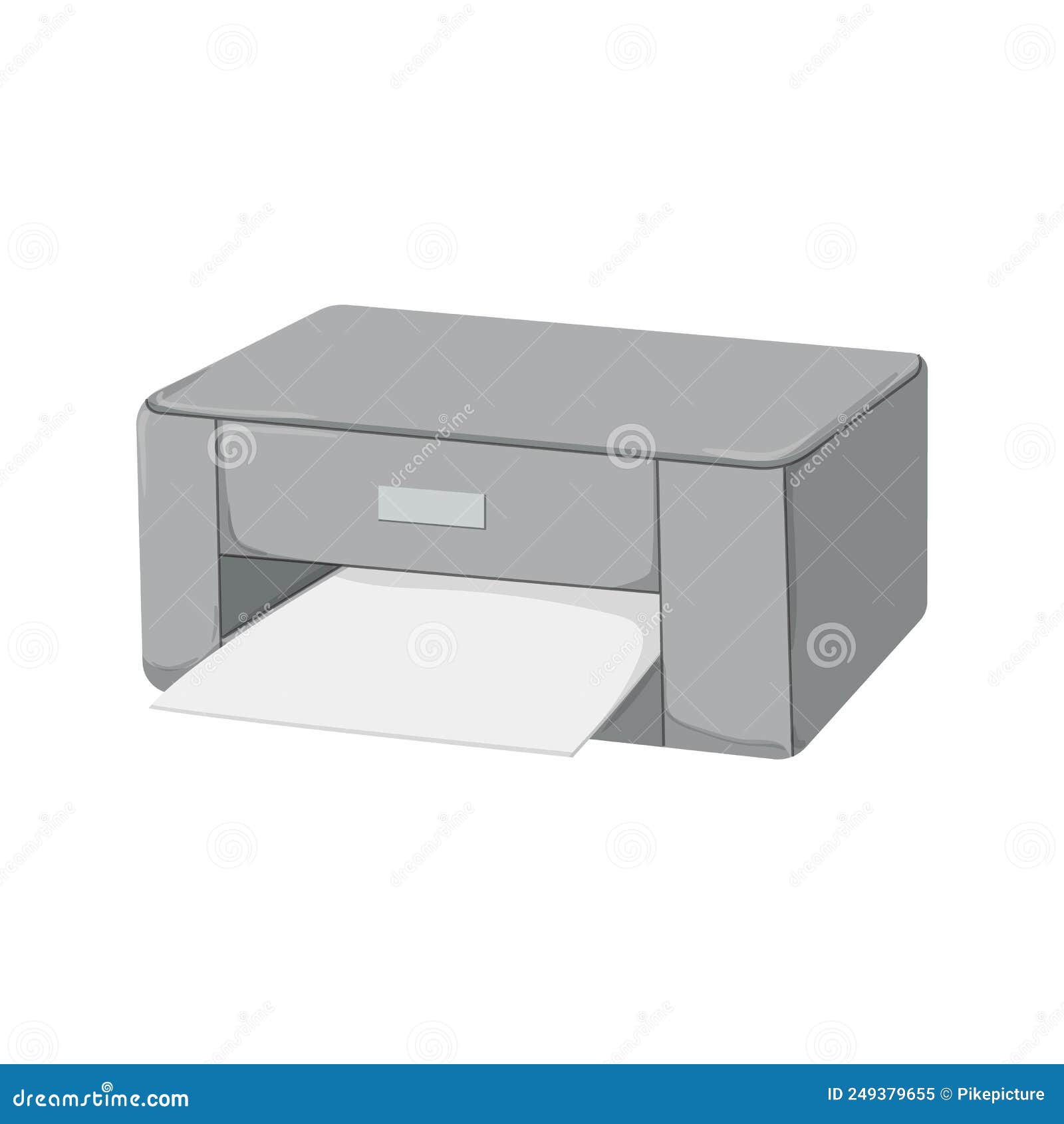 Computer Printer Paper Cartoon Vector Illustration Stock Vector ...