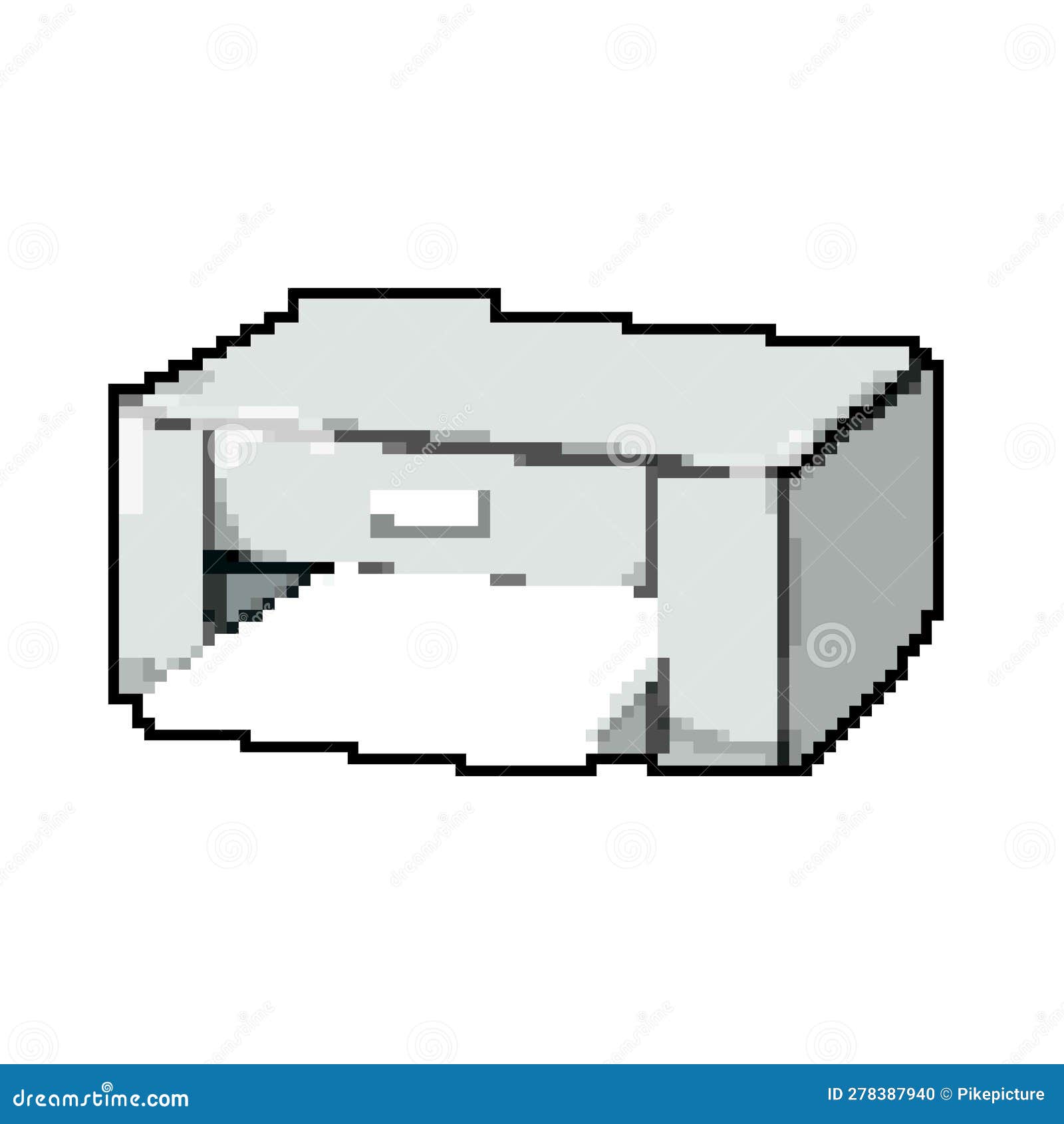 Computer Printer Paper Game Pixel Art Vector Illustration Stock Vector ...