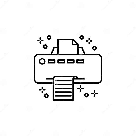 Computer Printer Paper Icon. Element of Computer Icon Stock ...