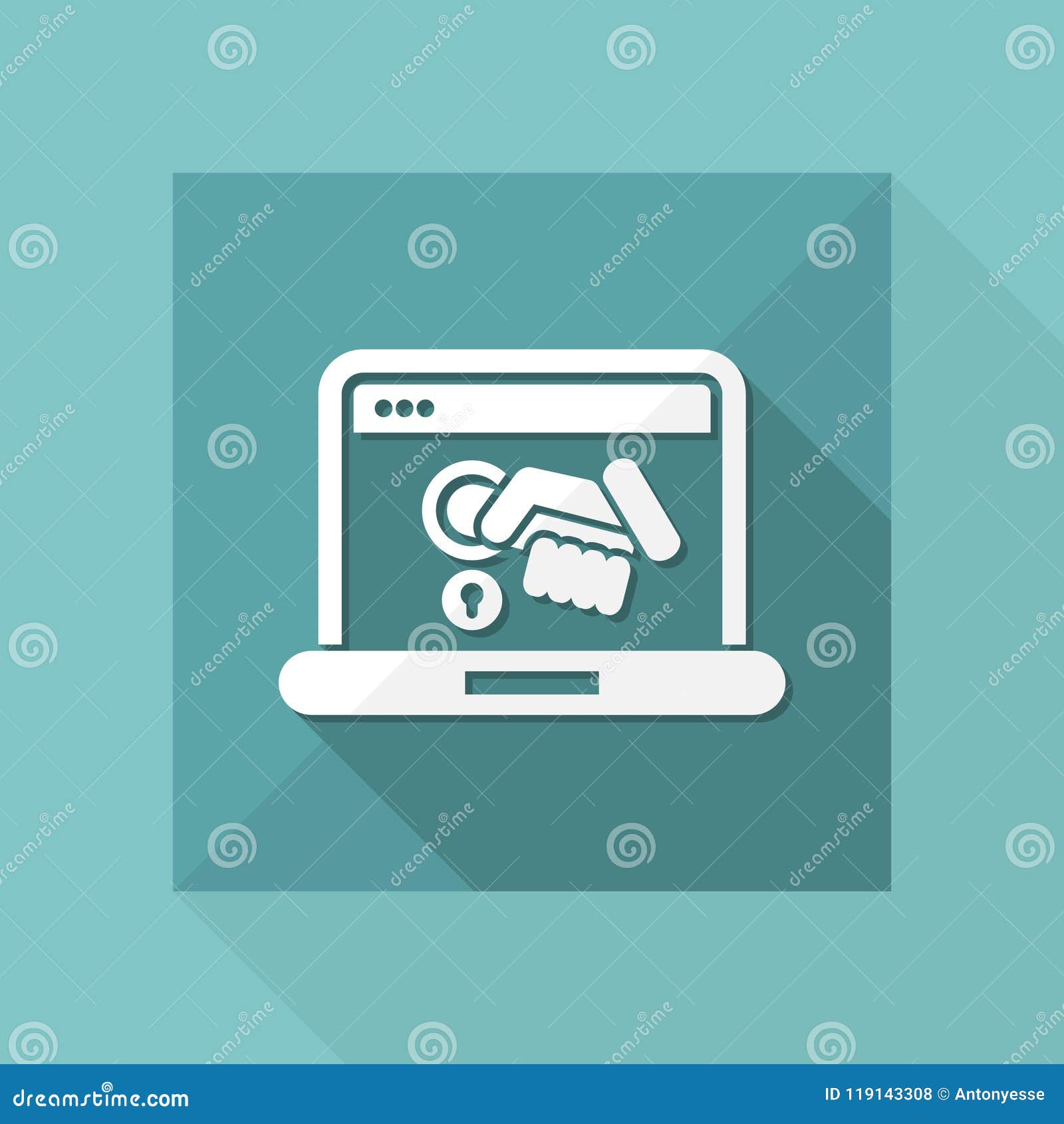 Computer Privacy Concept Icon Stock Vector - Illustration of icon, home ...