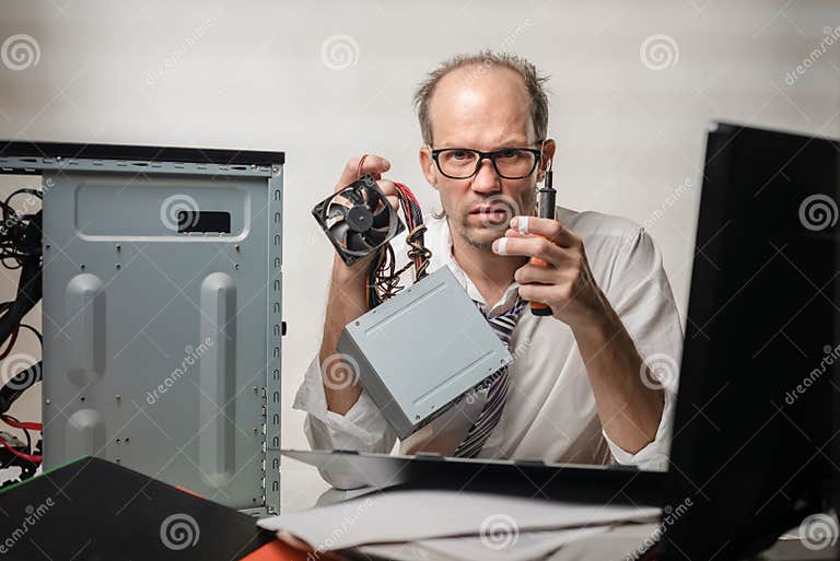 Computer problem solving stock image. Image of electronic - 329594267