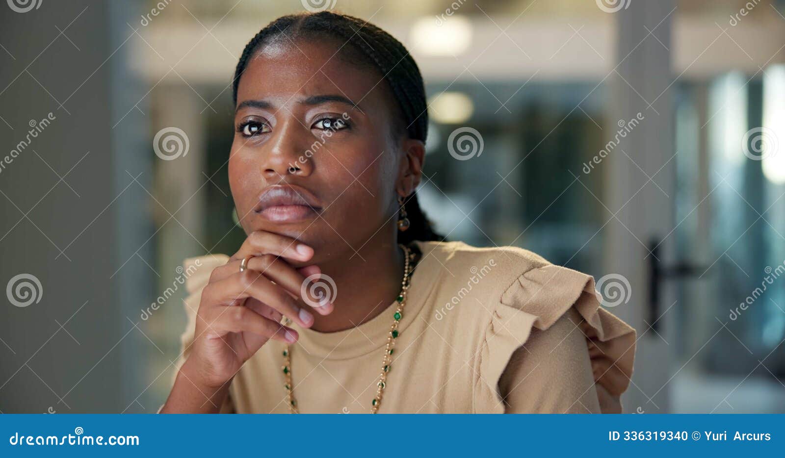 Computer, Problem Solving and Thinking with Business Black Woman in ...