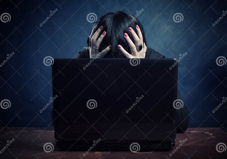 Computer problems stock image. Image of despair, depression - 14688233